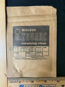 50 Vtg Waldes Truarc Retaining Rings in Original Packing Size 5115-37 ...