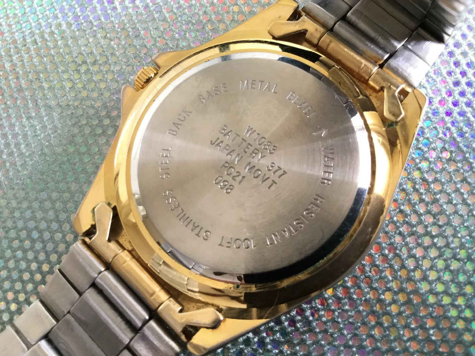 PRESTIGE BY WALTHAM W1083 Men’s WR100ft Gold Tone Watch | eBay