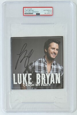 Luke Bryan Crash My Party SIGNED CD Cover Book Autographed PSA DNA COA ...