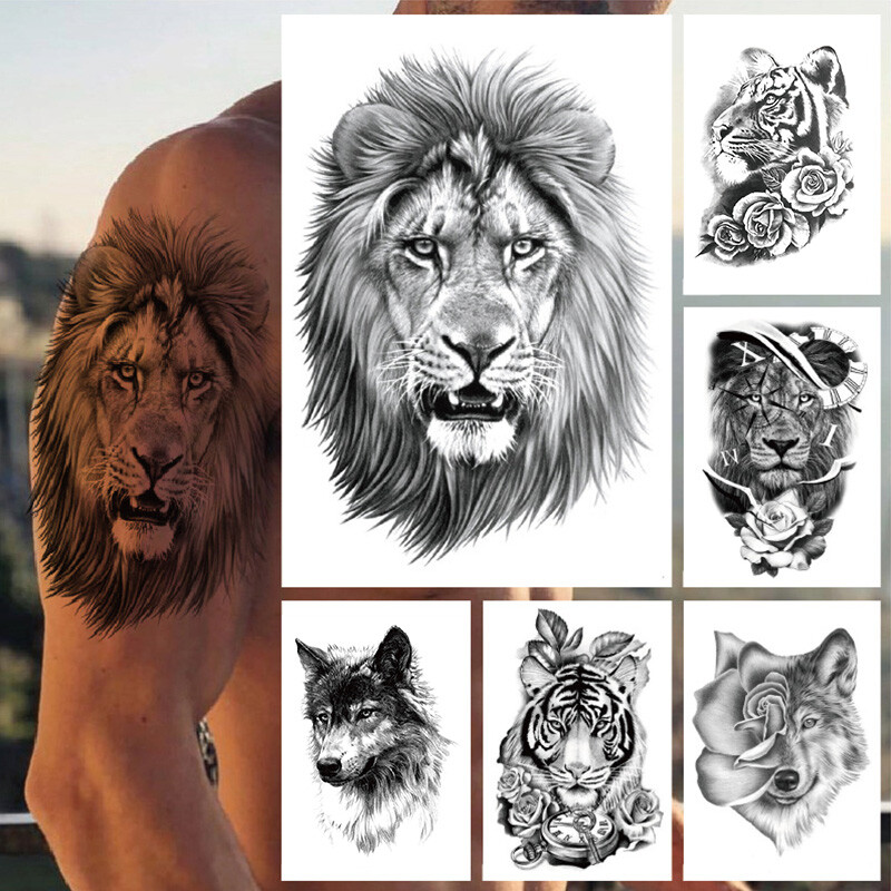 Large Temporary Body Art Arm Tattoo Sticker Sleeve Man Women Waterproof ...