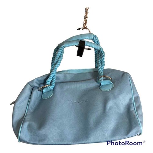 Escada Blue Perfume Canvas Satchel | eBay