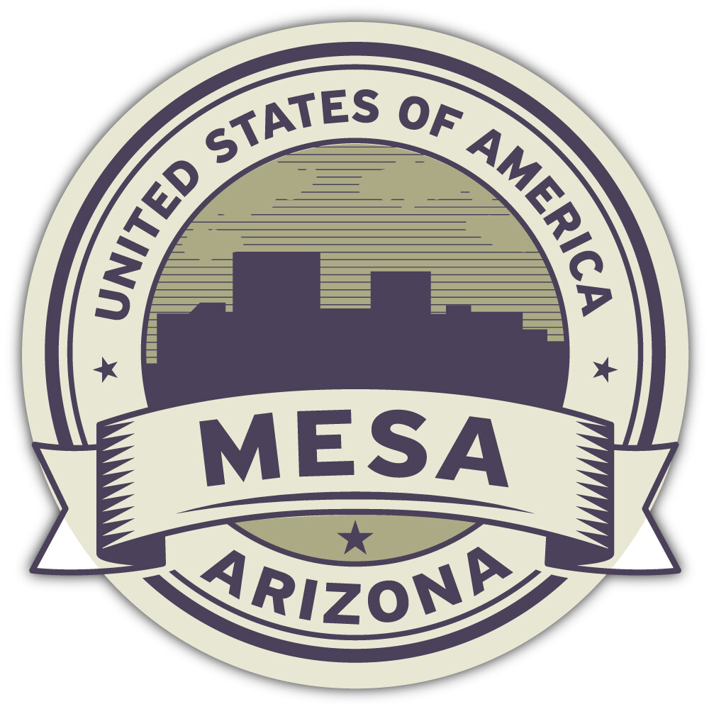 Mesa City Arizona USA State Vintage Emblem Car Bumper Sticker Decal ...