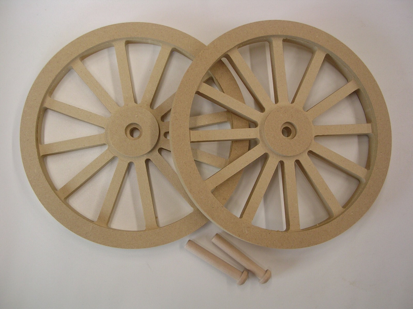 WAGON & CANNON WHEELS - 7 Inch Diameter MDF miniature wooden civil war ...