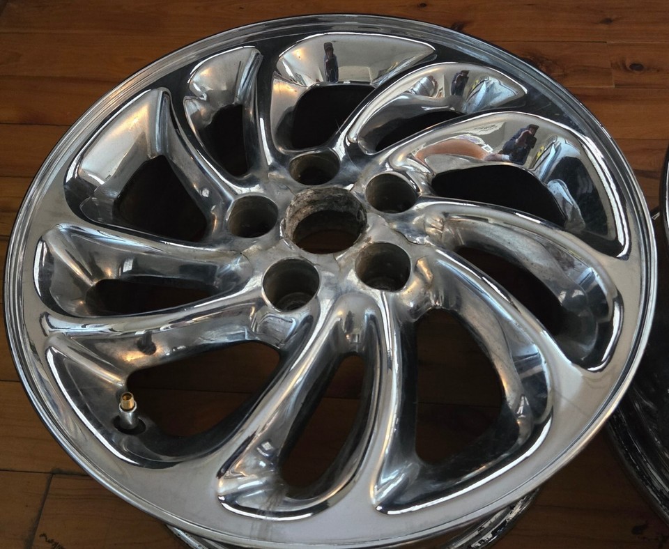 GENUINE 16" Lincoln Factory Chrome TURBINE Star Rim OEM Wheel 97 98 ...