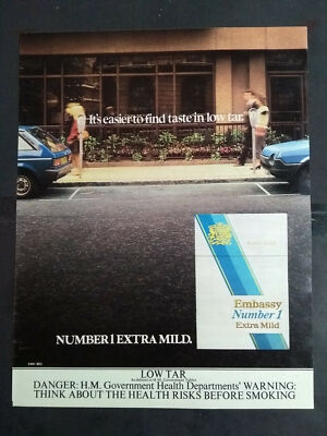 Embassy Number 1 Extra Mild - Cigarettes - 1980's Magazine Advert # ...