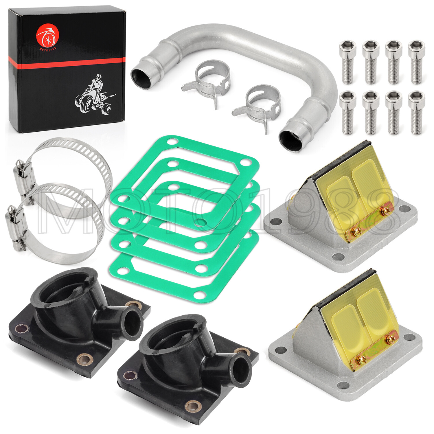 1987-06 For Yamaha Banshee Reed Valves Intake Manifolds Crossover Pipe ...