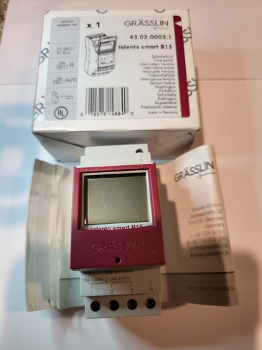 GRASSLIN 43.02.0003.1 TALENTO SMART B15 DIGITAL DIN-RAIL TIMERS | eBay
