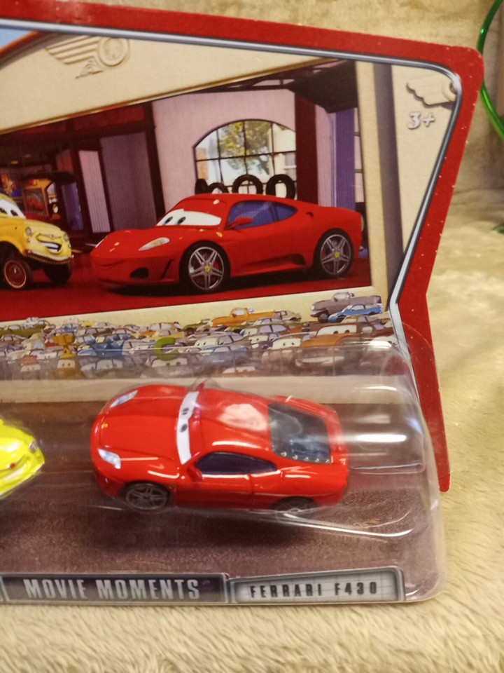 Disney Pixar World of Cars LUIGI & FERRARI F430 Movie Moments 2 Pack ...