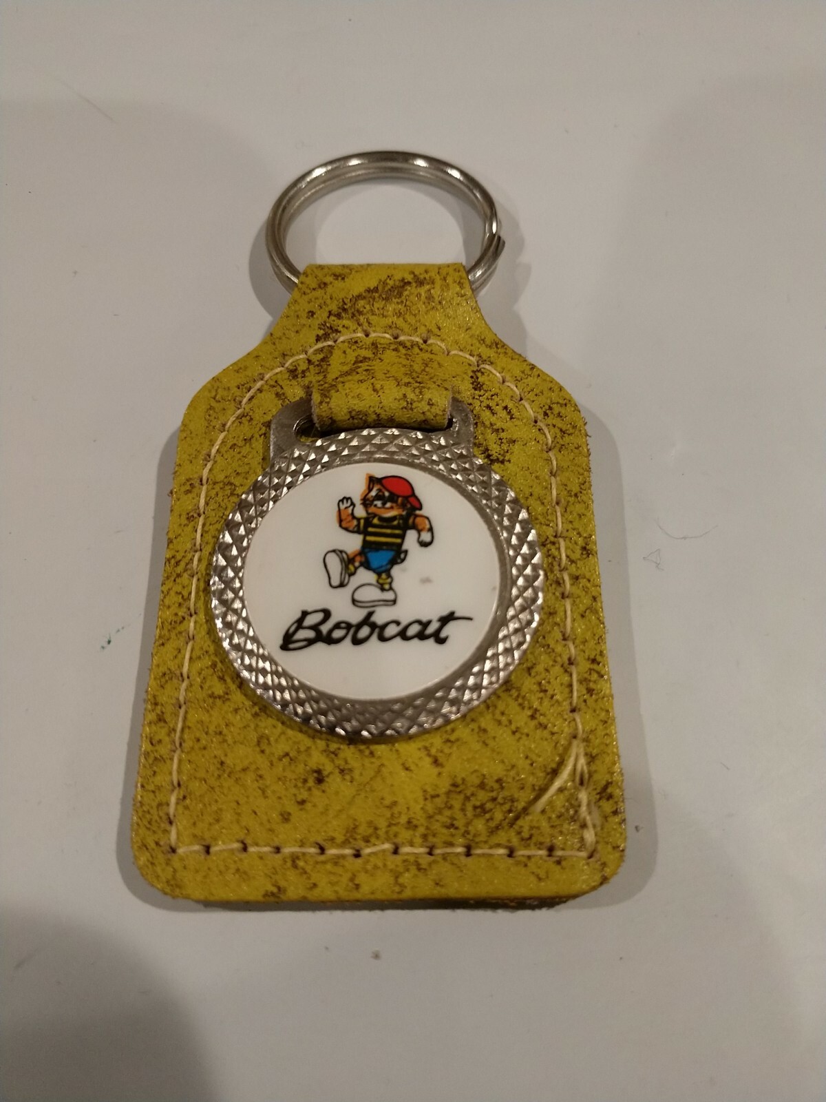 NOS Vintage Leather Mercury Bobcat Key Chain Fob Ring Holder Ford Comet ...