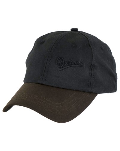 OUTBACK TRADING Men's Adjustable Aussie Slugger Black Cap, One Size ...