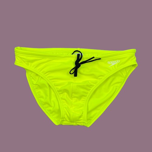 Speedo Men neon yellow Solar swim brief bikini Swimwear bathing suit ...