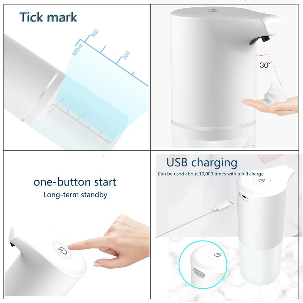 Automatic Foaming Hand Washer Infrared Sensor Soap Dispenser Waterproof ...