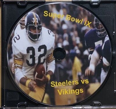 Pittsburgh Steelers Vs Minnesota Vikings Super Bowl IX Franco Harris ...