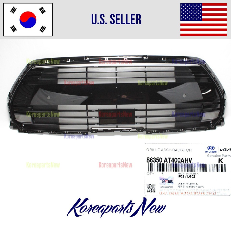 FRONT Bumper Grille Black 86350AT400 With Sensor Holes ⭐OEM⭐ Kia Niro ...
