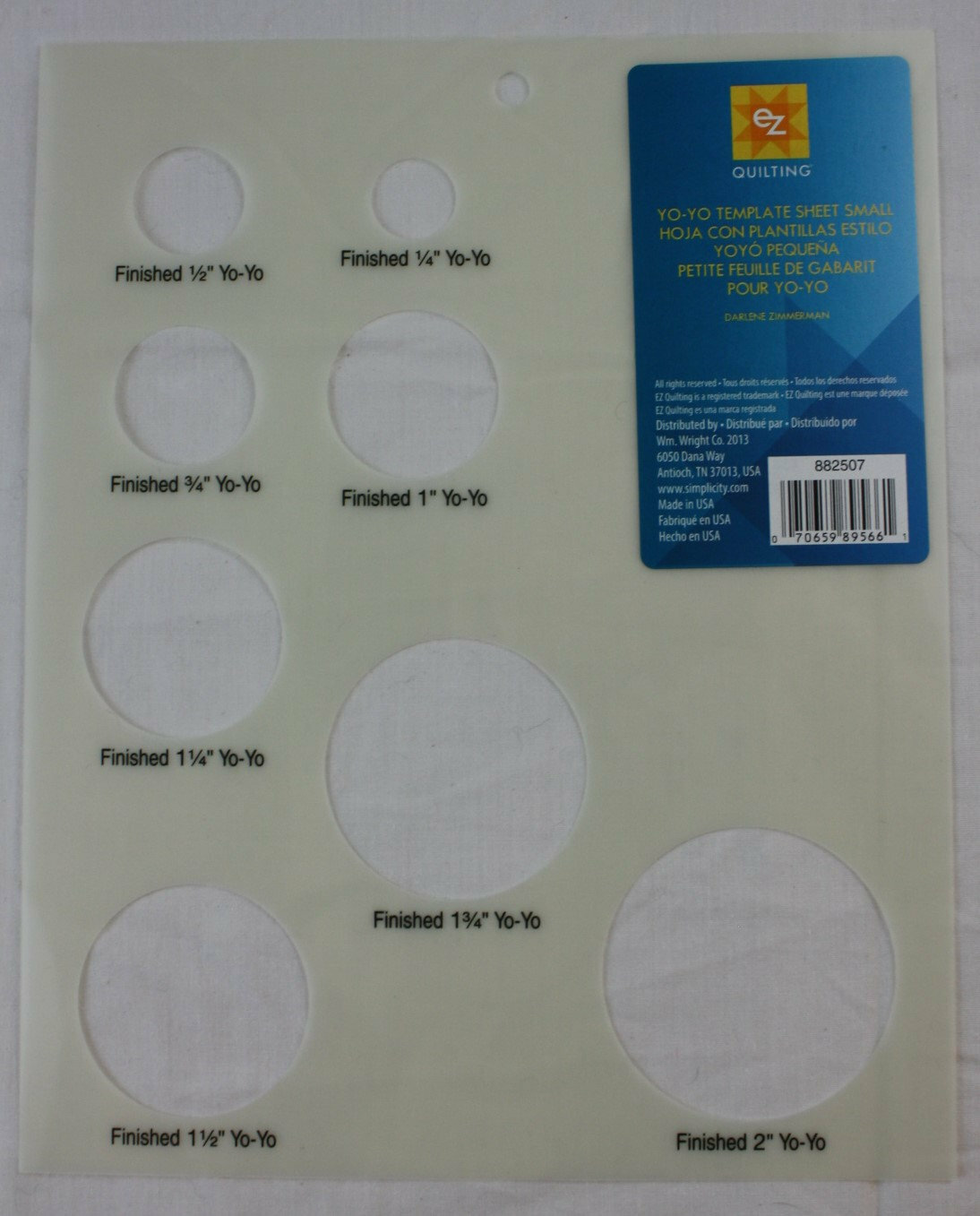 EZ Quilting Small Yo-yo Template Sheet | eBay