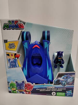PJ Masks Glow & Go Cat-Car Preschool Vehicle, Light Up Catboy Car ...