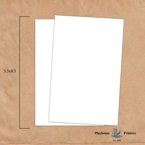 5.5 x 8.5 Blank Notepads - 60# opaque paper - 60 sheets per pad (5 pack ...