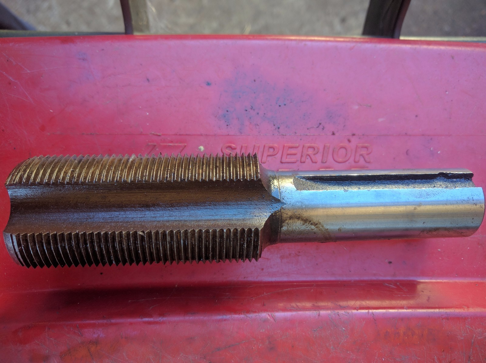 HSS machine round shank tap size LH Left handed piston 1.52" x 12 .CM42 ...