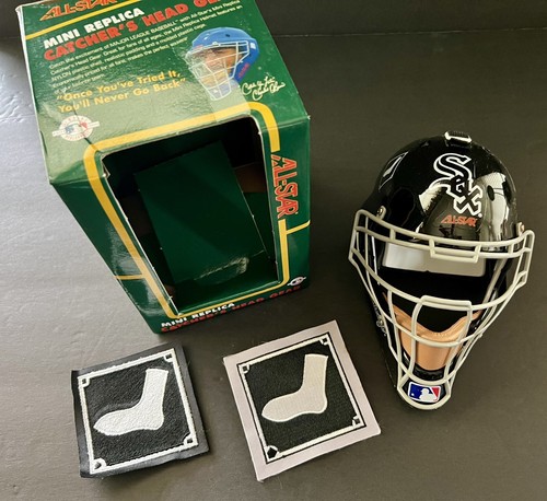 CHICAGO WHITE SOX ALL-STAR MINI CATCHERS MASK & 2 WHITE SOX PATCHES ...