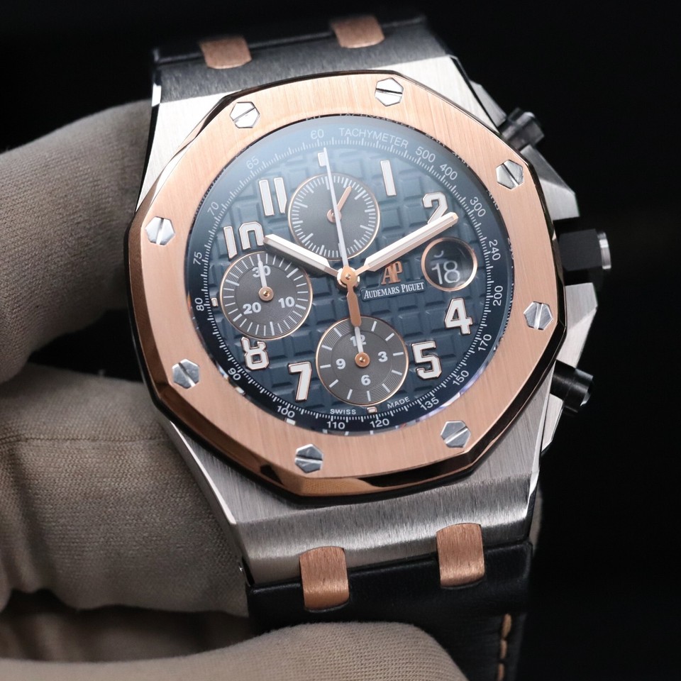 Audemars Piguet Royal Oak Offshore 42m Two Tone Blue Rose Steel ...