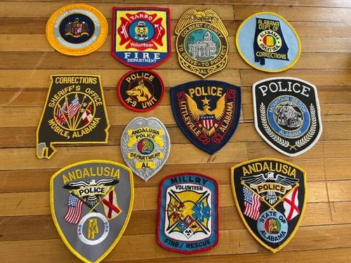 Alabama Police Fire County Sheriff Corrections 12 patch lot Andalusia ...