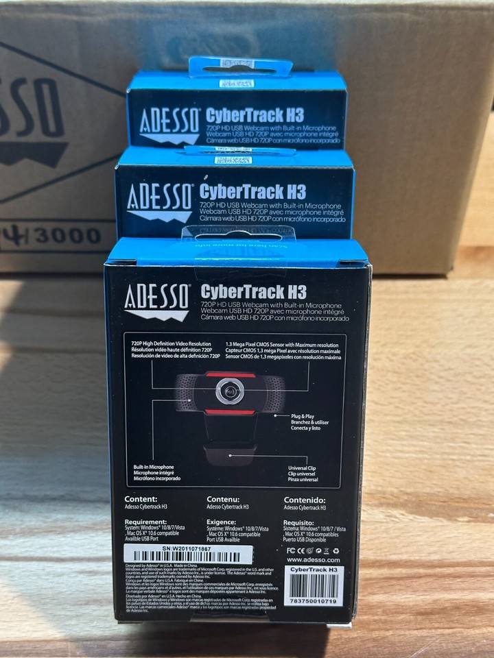 *NEW* Adesso CyberTrack H3 720p High Definition USB Webcam | eBay