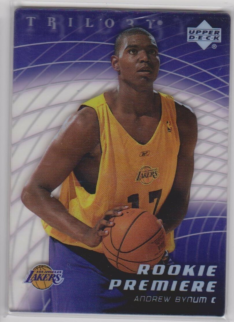 ANDREW BYNUM 2005-06 UPPER DECK TRIOLOGY GLASS ROOKIE #116/599 LAKERS ...