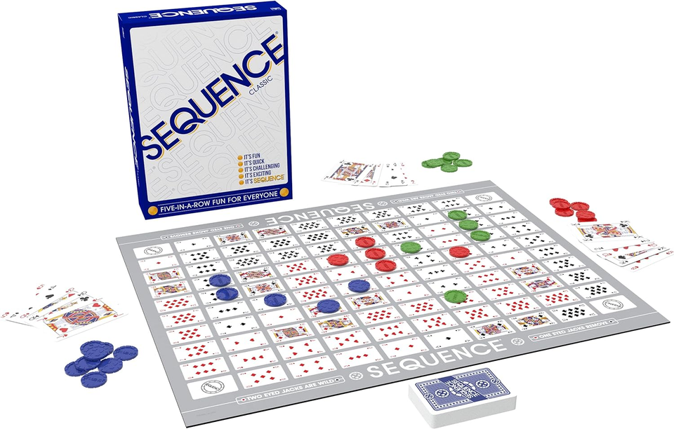 SEQUENCE- Original SEQUENCE Game with Folding Board, Cards and Chips by ...