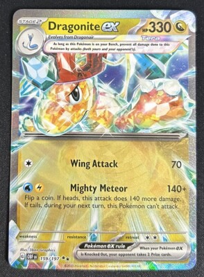 Dragonite ex 159/197 Obsidian Flames Double Rare Holo Pokemon TCG Card ...