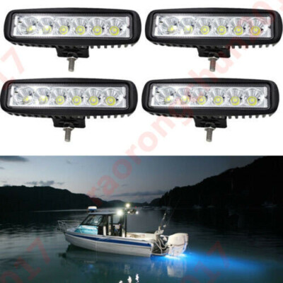 6 inch black Deck Led Marine Spreader Lights Mast lights for boat 12 ...