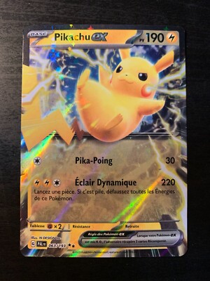 Carte Pokémon Pikachu EX 063/193 PAL Ecarlate Violet Evolutions à ...