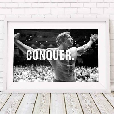500190 ARNIE SCHWARZENEGGER -Conquer * 16x12 WALL PRINT POSTER | eBay
