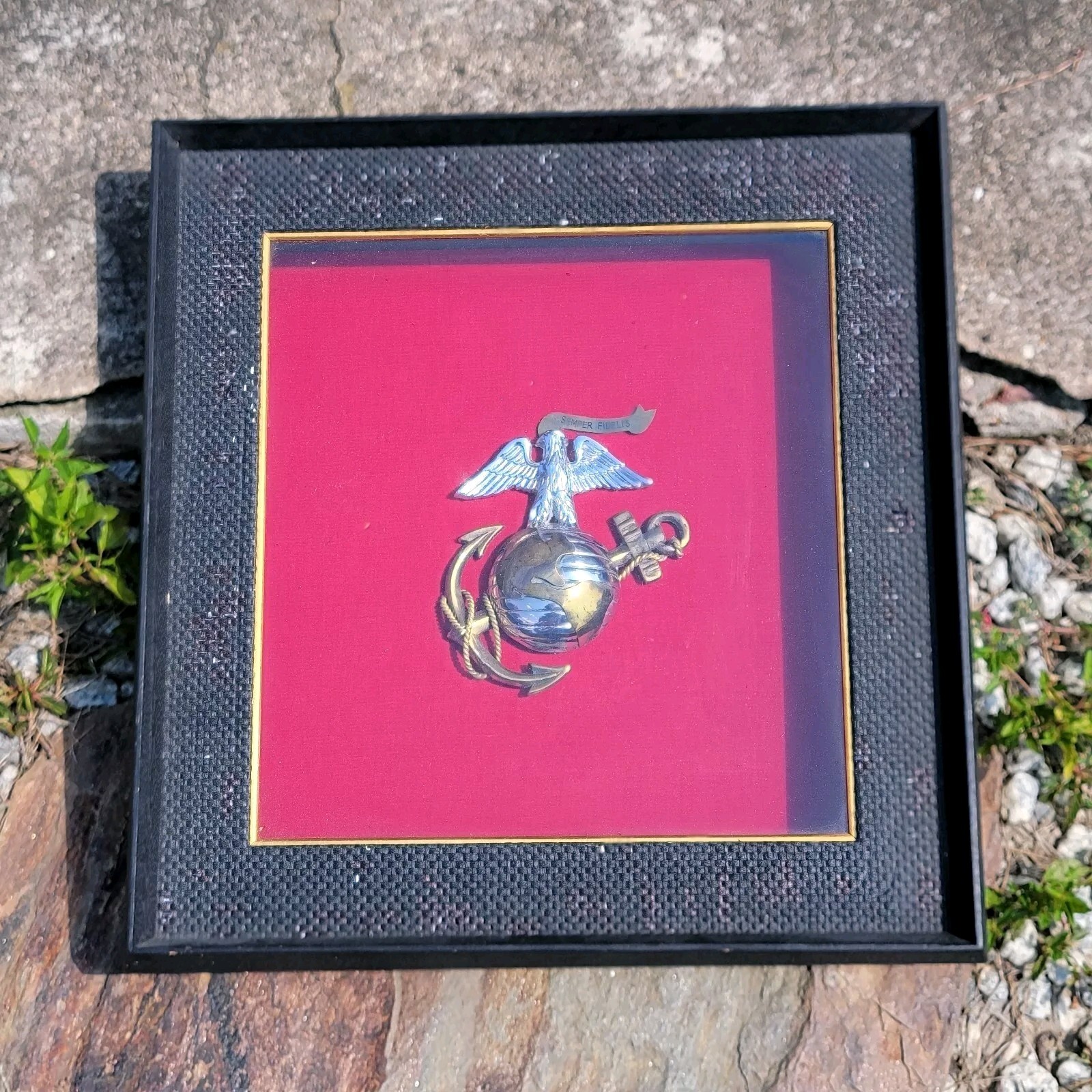USMC Semper Fidelis Emblem Framed Custom One Of A Kind Marines Marine ...