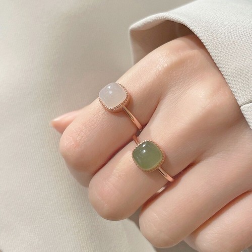 Retro Natural Hetian Jade Finger Rings for Women Chinese Jewelry ...