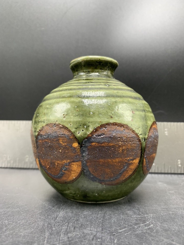 Vintage Ceramic OMC Otagiri Japan Pottery Bud Vase Mini 3.5" Brown ...