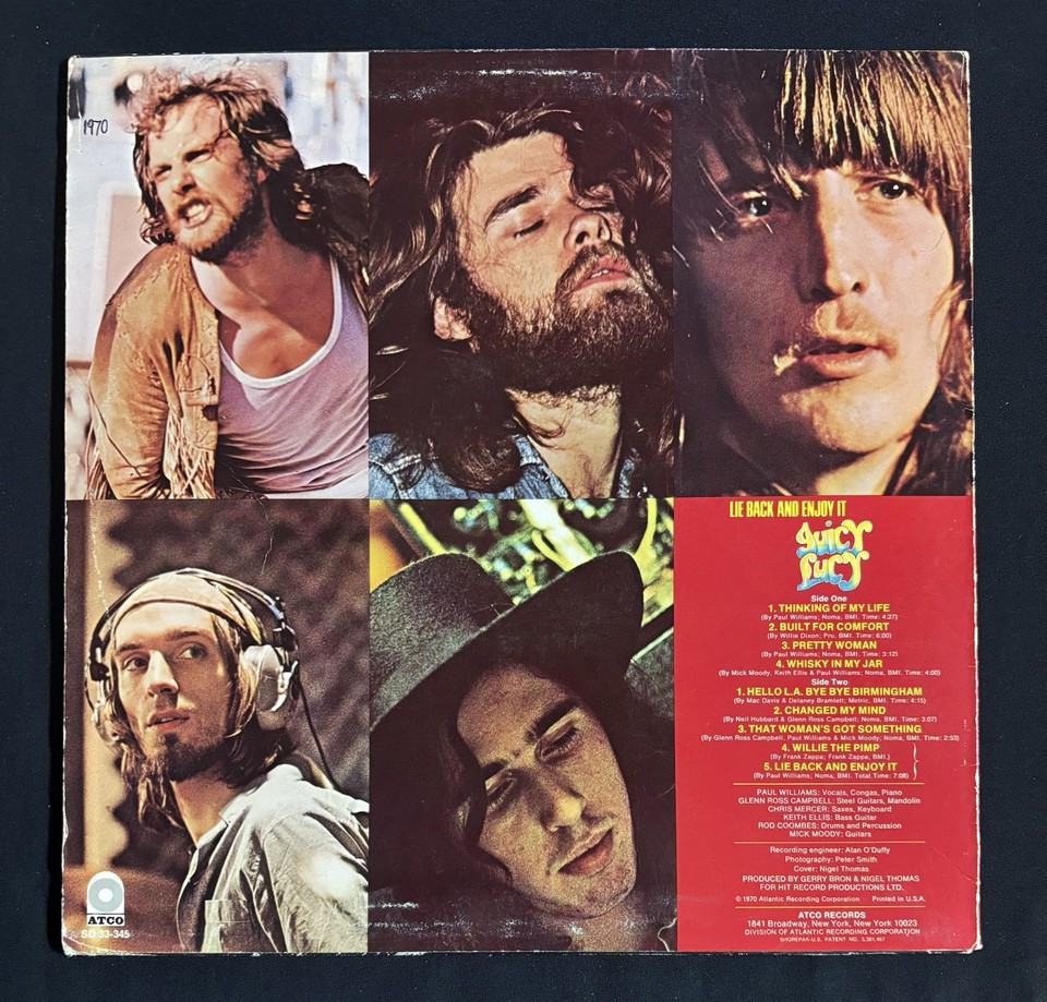 Juicy Lucy ‎– Lie Back And Enjoy It (Vinyl Record LP 1970 ATCO CTH ...