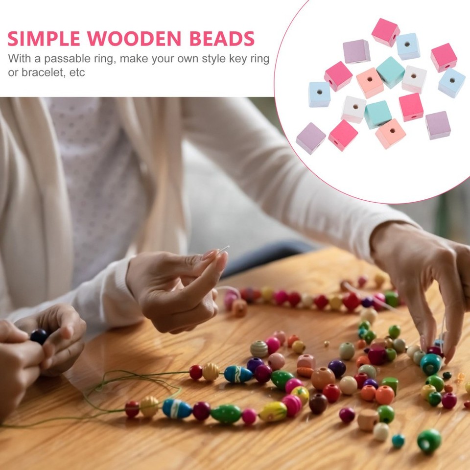 30 Pcs Simple Wooden Beads for Jewelry Making Accessories Wood Beads ...