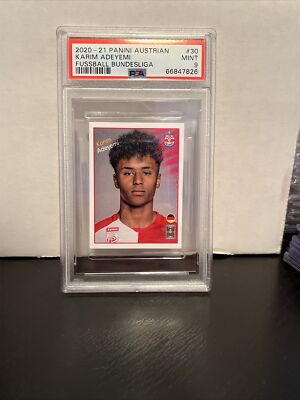 KARIM ADEYEMI 2020 PANINI SOCCER FUSSBALL BUNDESLIGA STICKER PSA 9 MINT ...