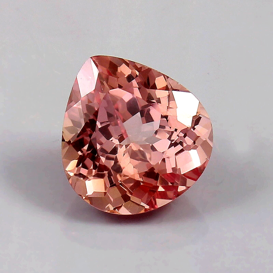 Certified 9.40Ct Natural Ceylon Padparadscha Sapphire Pear Cut Loose ...