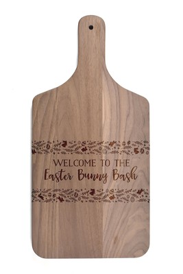 Creative Products Easter Bunny Bash 8 x 17 Walnut Paddle Cutting Board ...