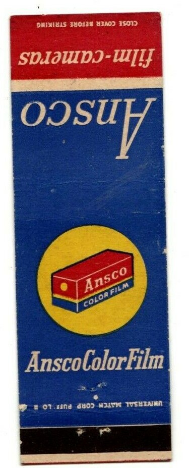 ANSCO FILM CAMERAS matchcover matchbook - VINTAGE ADVERTISING | eBay