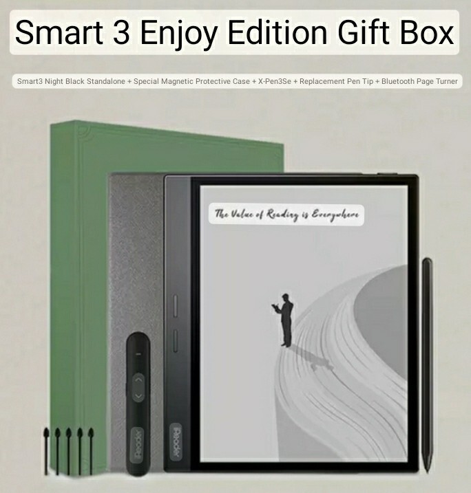 iReader Smart 3 e-ink ereader 10.3 Gift Edition, pen, magnetic case, BT ...
