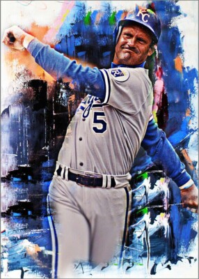 202019 GEORGE BRETT KCR 9/25 ORIGINAL PRINT ART SKETCH CARD ARTIST ...