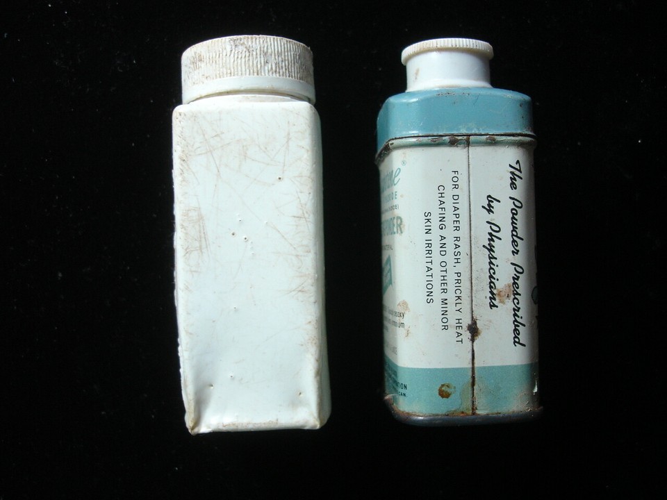 Old vintage Diaparene Dusting baby Powder tin + Plastic mini talcum ...