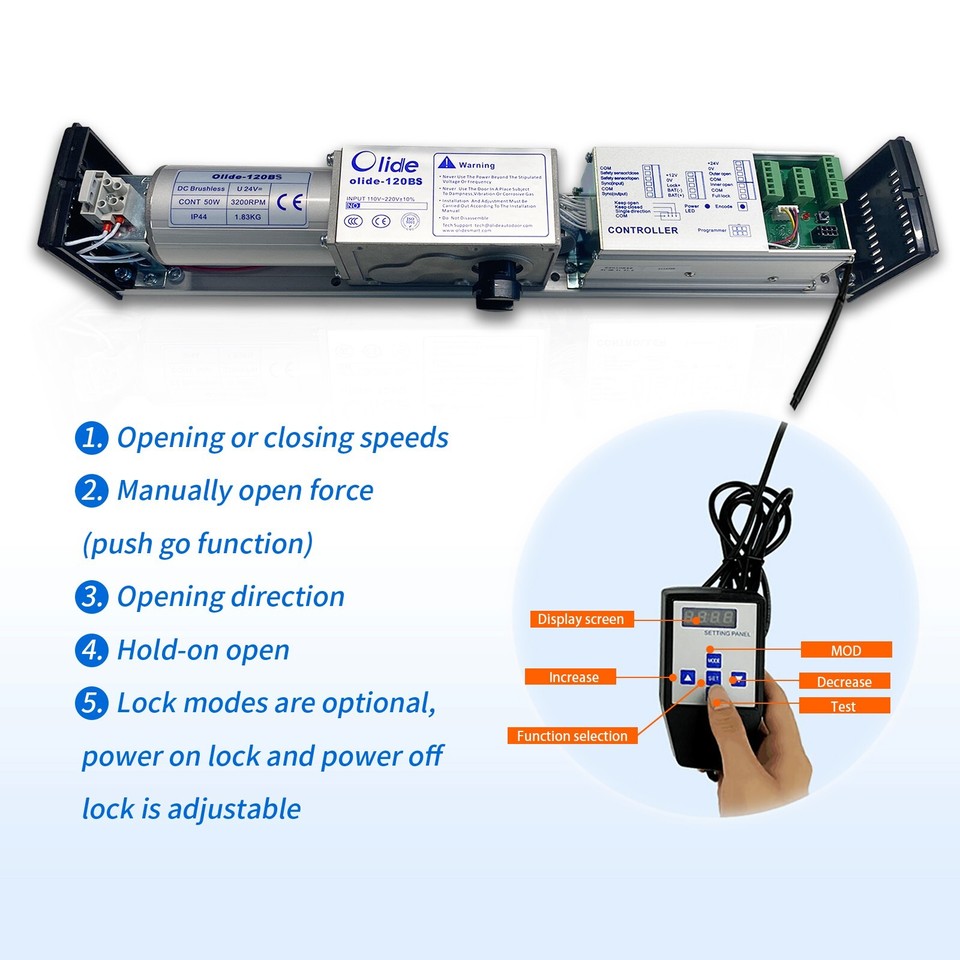 Black Automatic Double Swing Door Opener, Auto Open Electric Dual Swing ...