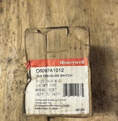 Pressure - Honeywell Gas Pressure Switch