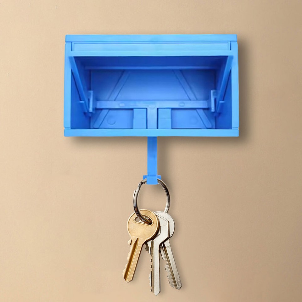 Car Garage Key Holder with Opening Door Garage Shaped Key Holder Wall ...