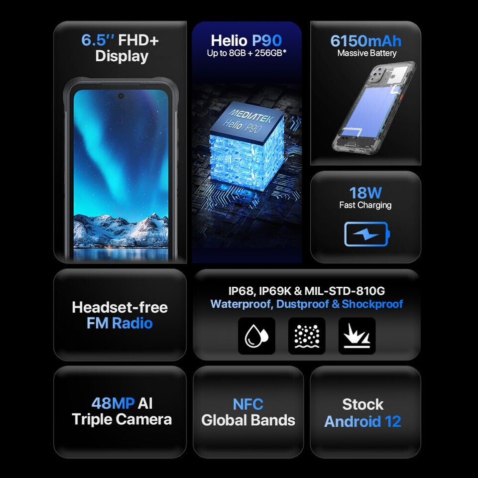 UMIDIGI BISON 2 PRO Rugged Smartphone Android Black Phones | eBay