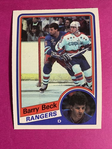 🐶 1984-85 O-PEE CHEE BARRY BECK #140 NEW YORK RANGERS (Shoot The Puck ...