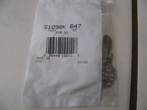 5 Pack - Ilco GM S1098K B 47 Key Blanks Uncut in Original Packaging ...